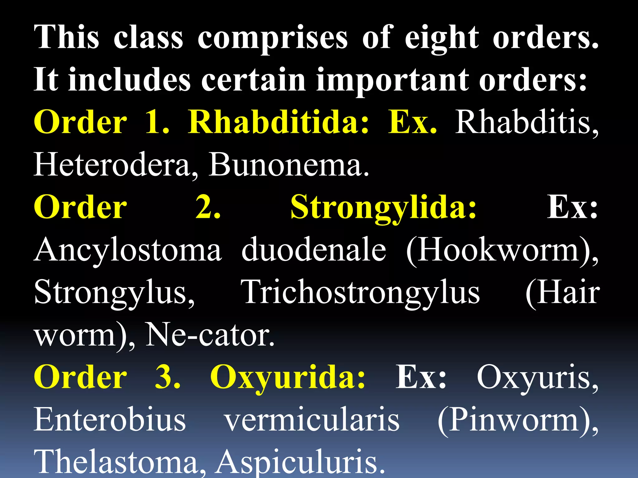 Nemathelminthes classification | PPTX