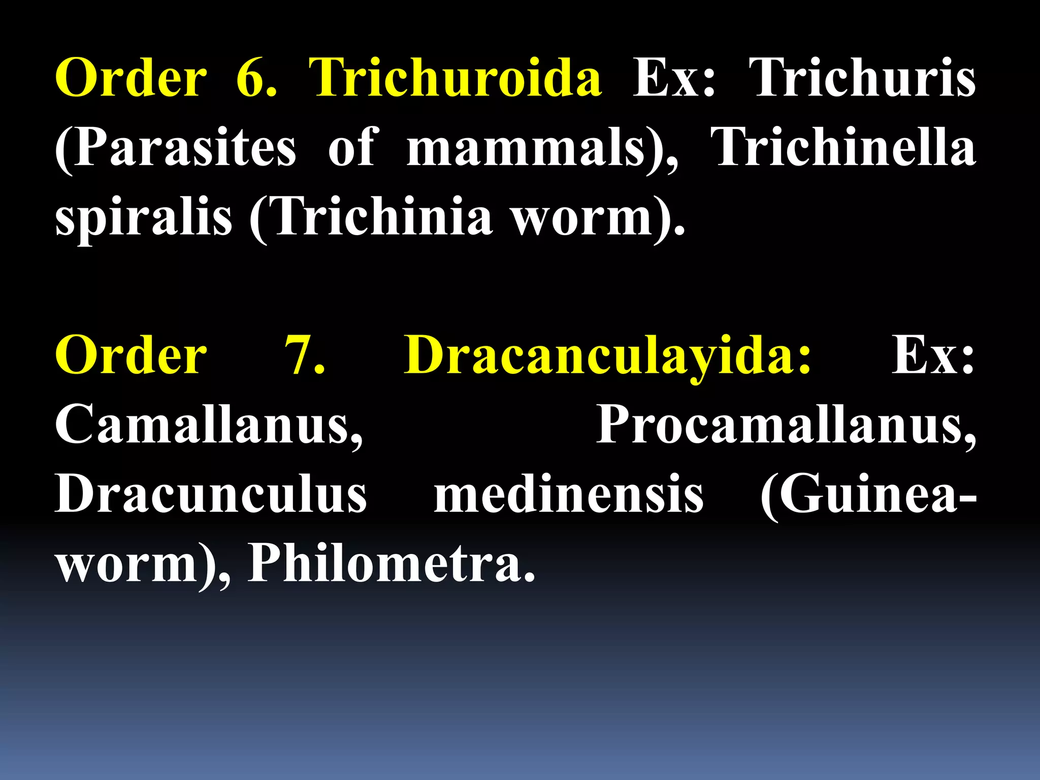 Nemathelminthes classification | PPTX