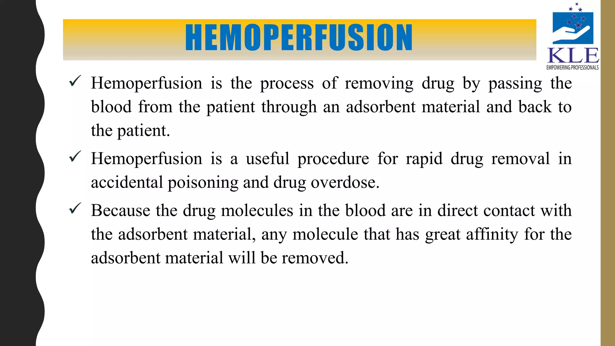 Extracorporeal removal of drugs | PDF
