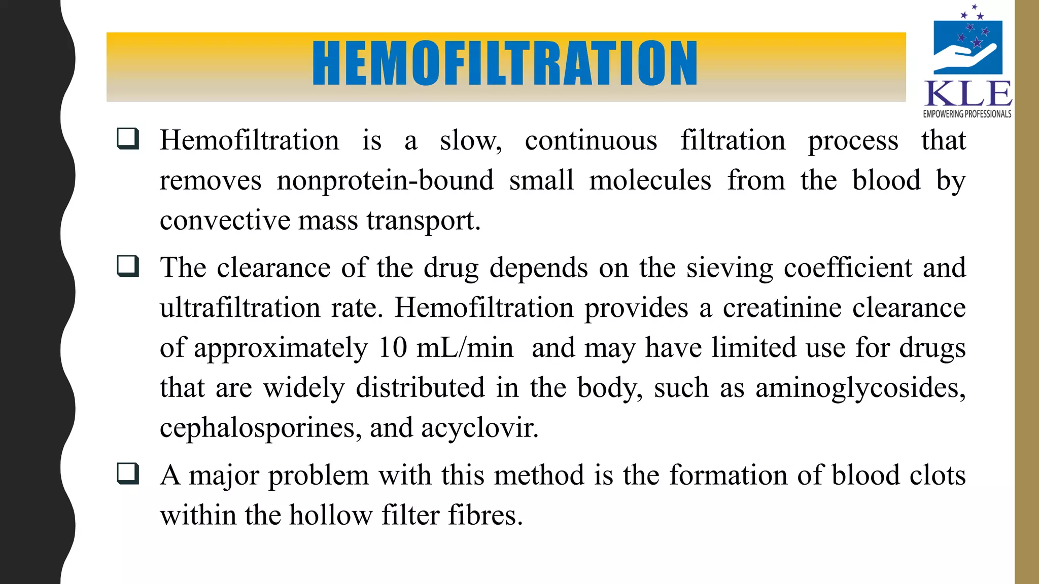 Extracorporeal removal of drugs | PDF
