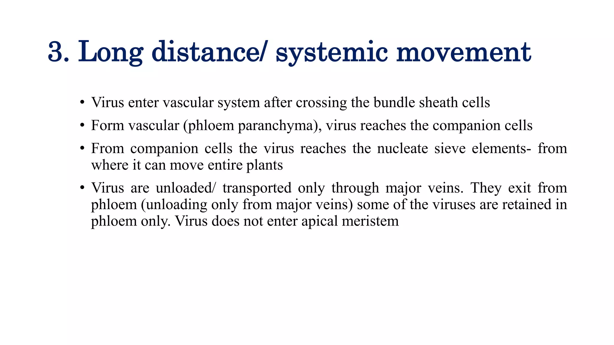 Movement of viruses, physiology of virus infected plants | PDF