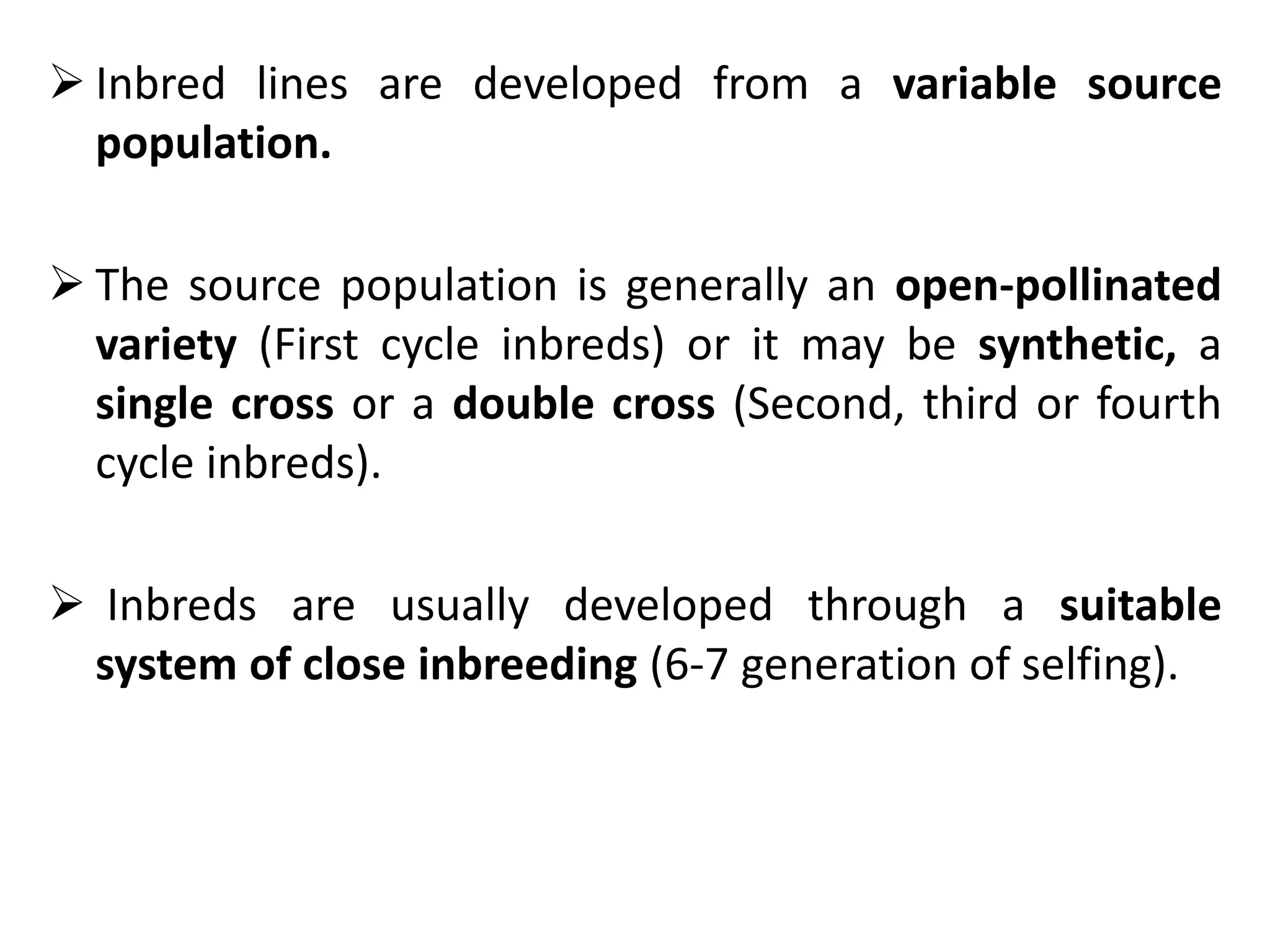 19. inbred lines development | PPTX