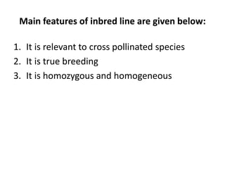 19. inbred lines development | PPTX