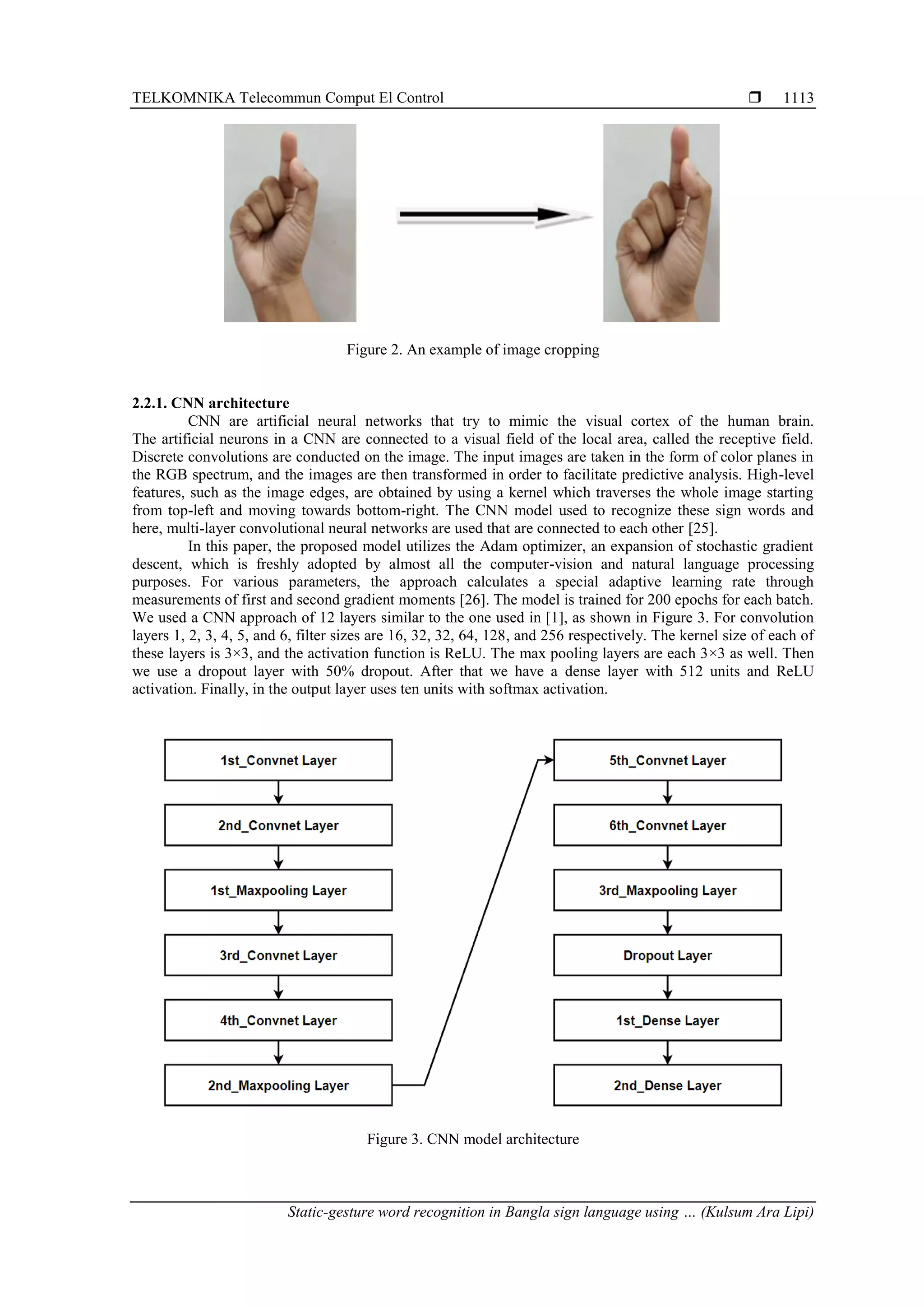Static-gesture word recognition in Bangla sign language using convolutional neural network | PDF