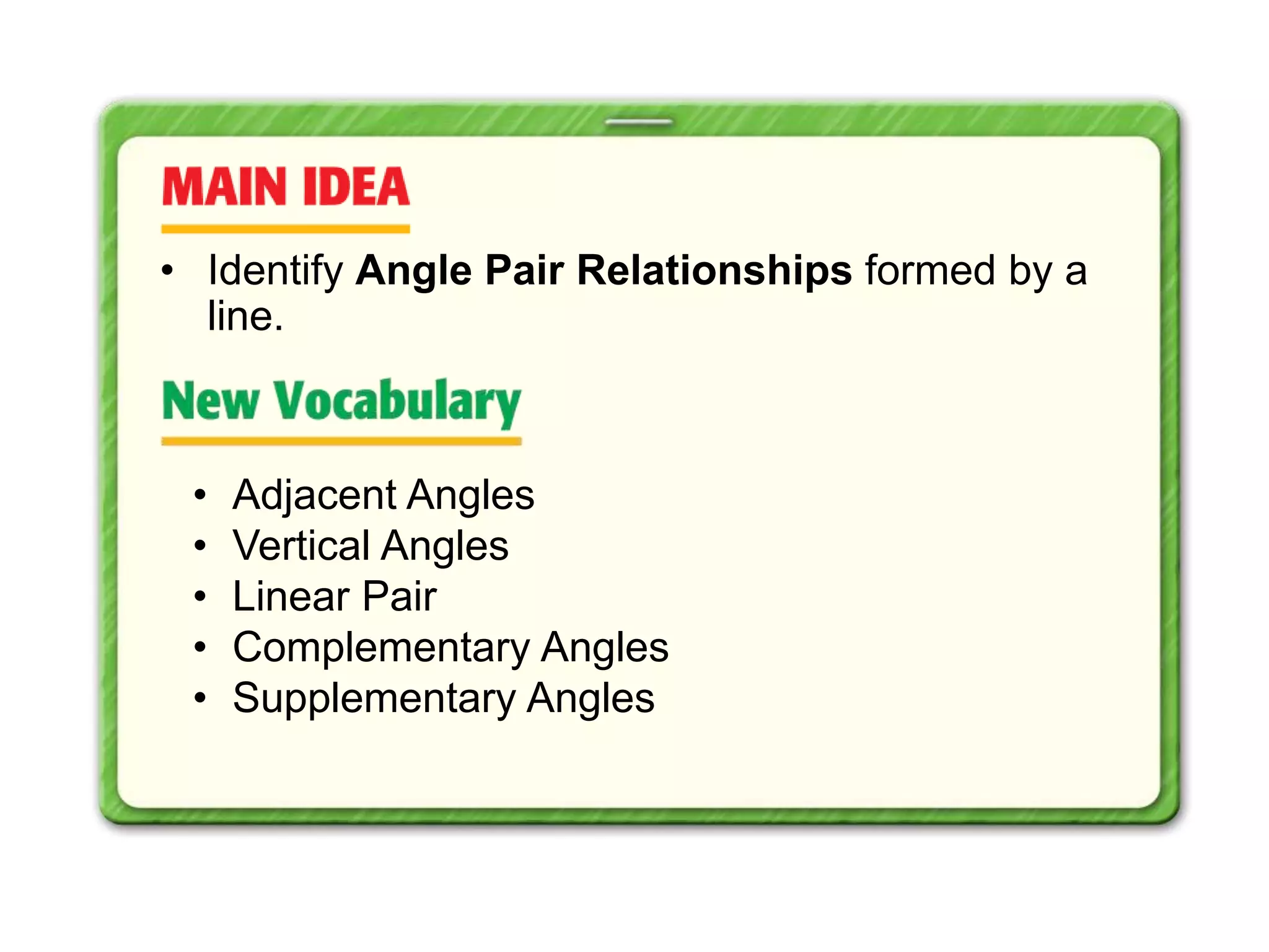19.1 Angles formed by intersecting lines.ppt