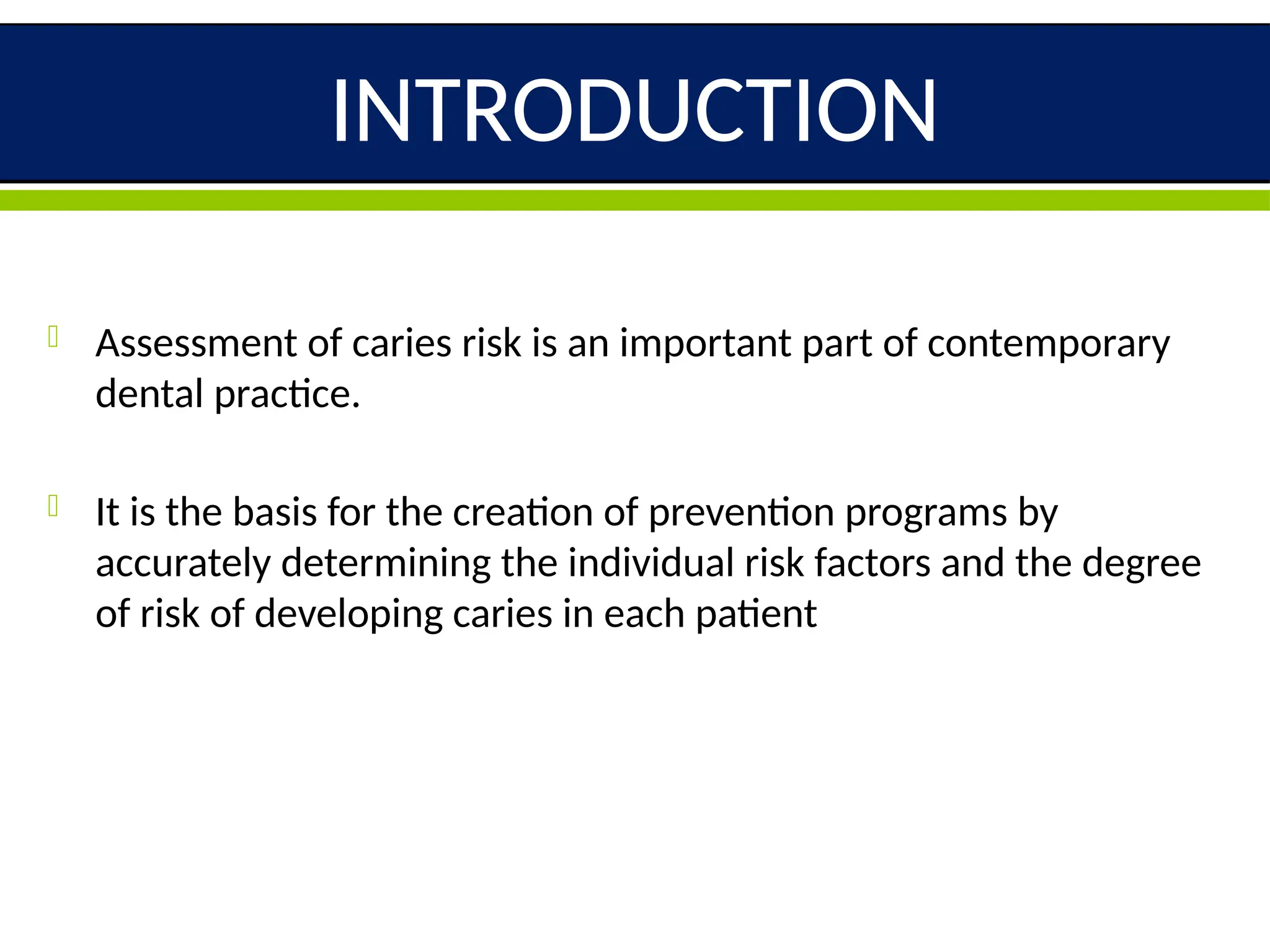Power point presentation on CARIES RISK ASSESSMENT | PPTX