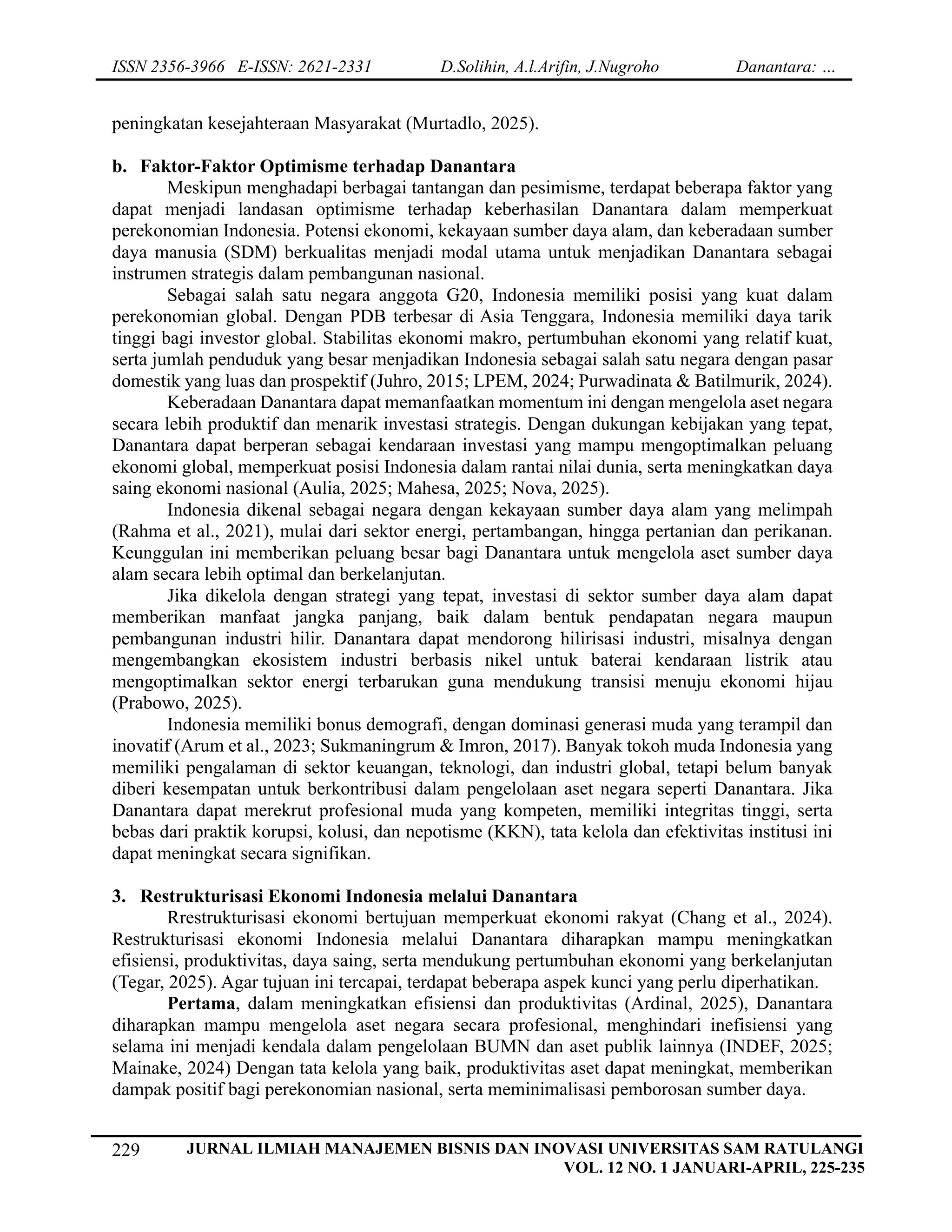 Danantara: Pilar Ekonomi atau Beban Negara? | PDF