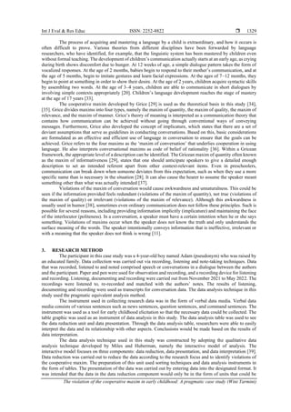 The violation of the cooperative maxim in early childhood: A pragmatic ...