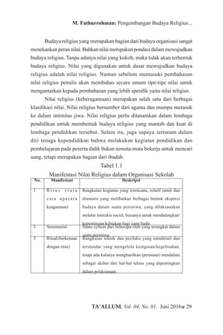 PENGEMBANGAN BUDAYA RELIGIUS DALAM MENINGKATKAN MUTU PENDIDIKAN | PDF
