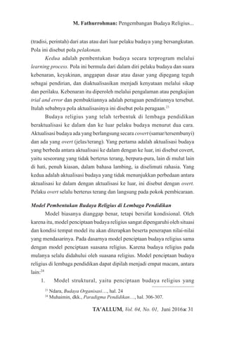 PENGEMBANGAN BUDAYA RELIGIUS DALAM MENINGKATKAN MUTU PENDIDIKAN | PDF