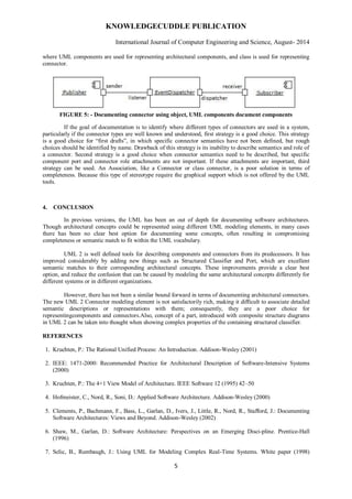 Documenting Software Architectural Component and Connector with UML 2 | PDF