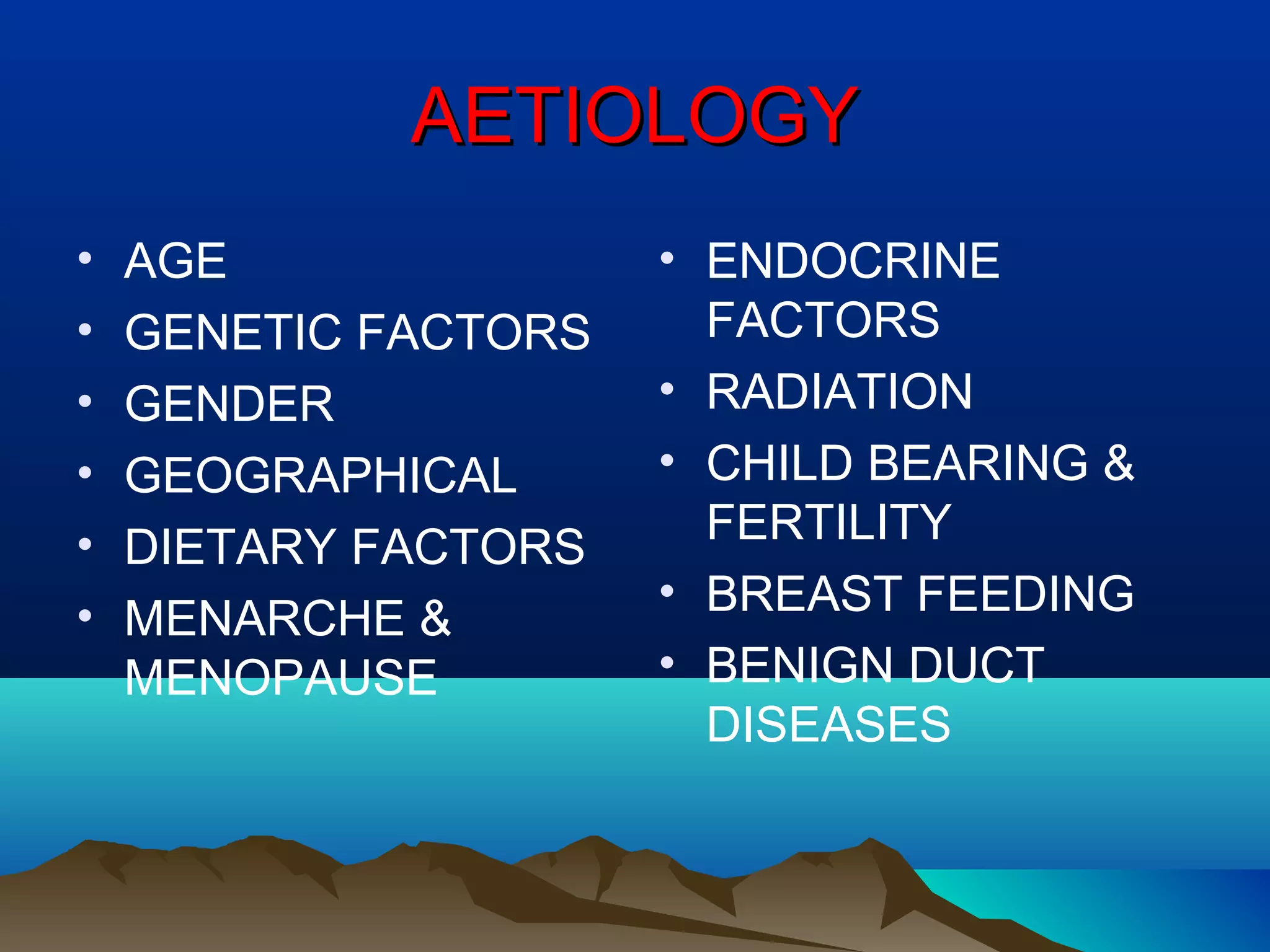 aetiology,pathology & clinical features of breast cancer | PPT