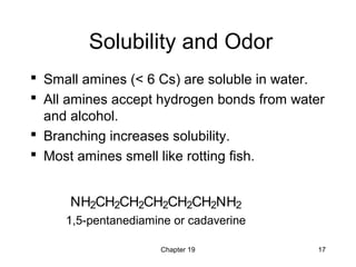 19 - Amines - Wade 7th | PPT