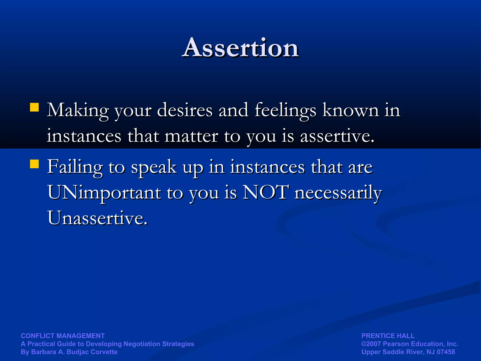 19. assertion and negotiation tool to conflict mgmt | PPT