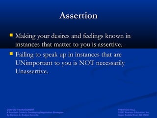 19. assertion and negotiation tool to conflict mgmt | PPT