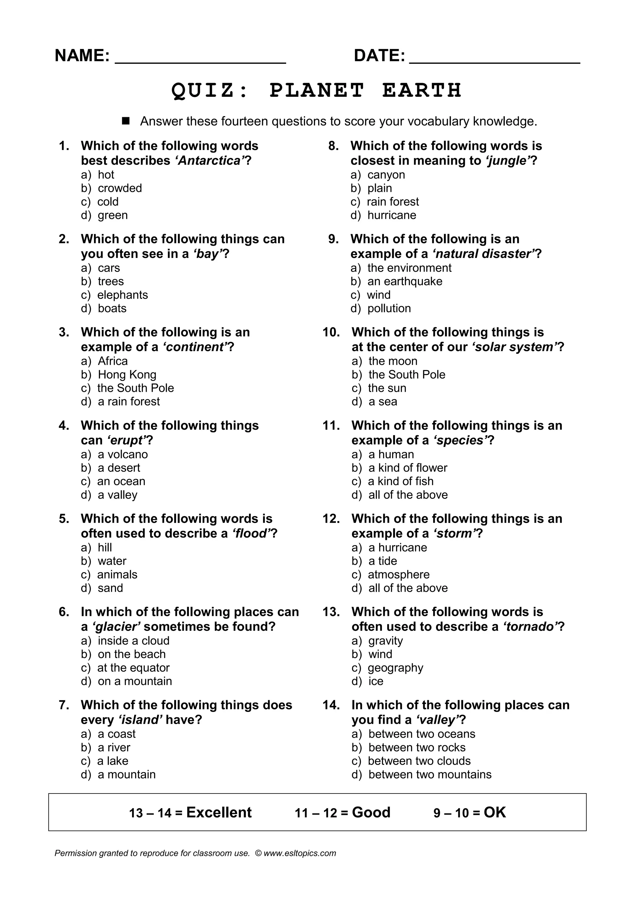 quiz-planet-earth | PDF