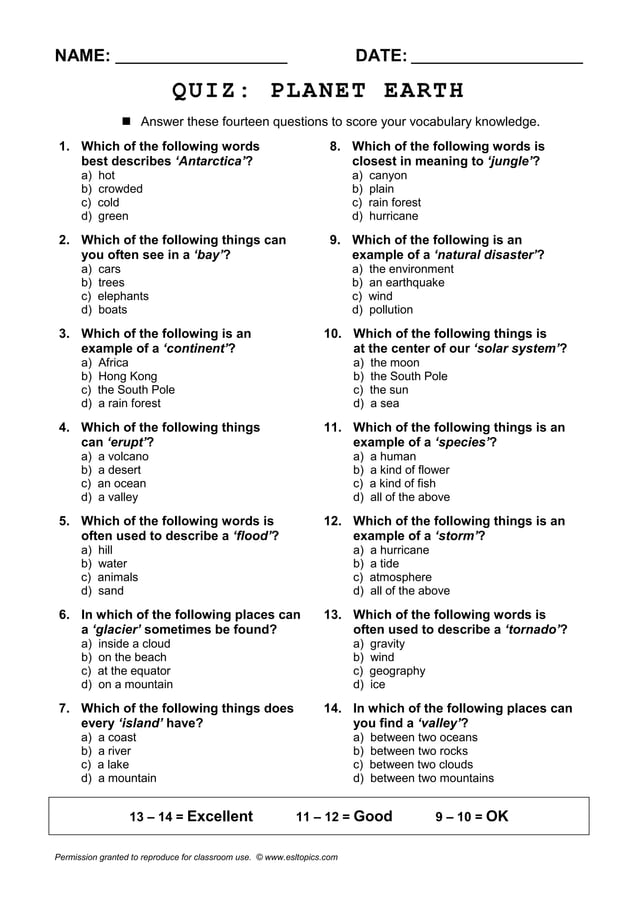 quiz-planet-earth | PDF