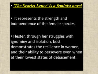 Feminism in the scarlet letter. | PPTX