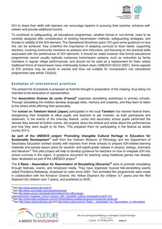 Final agenda: Eighth Annual Meeting of the South East European Experts Network on Intangible ...