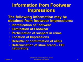 19 Forensic Science Powerpoint Chapter 19 Forensic Footwear Evi | PPT