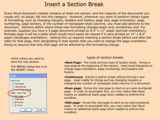 Formatting Pages | PPT