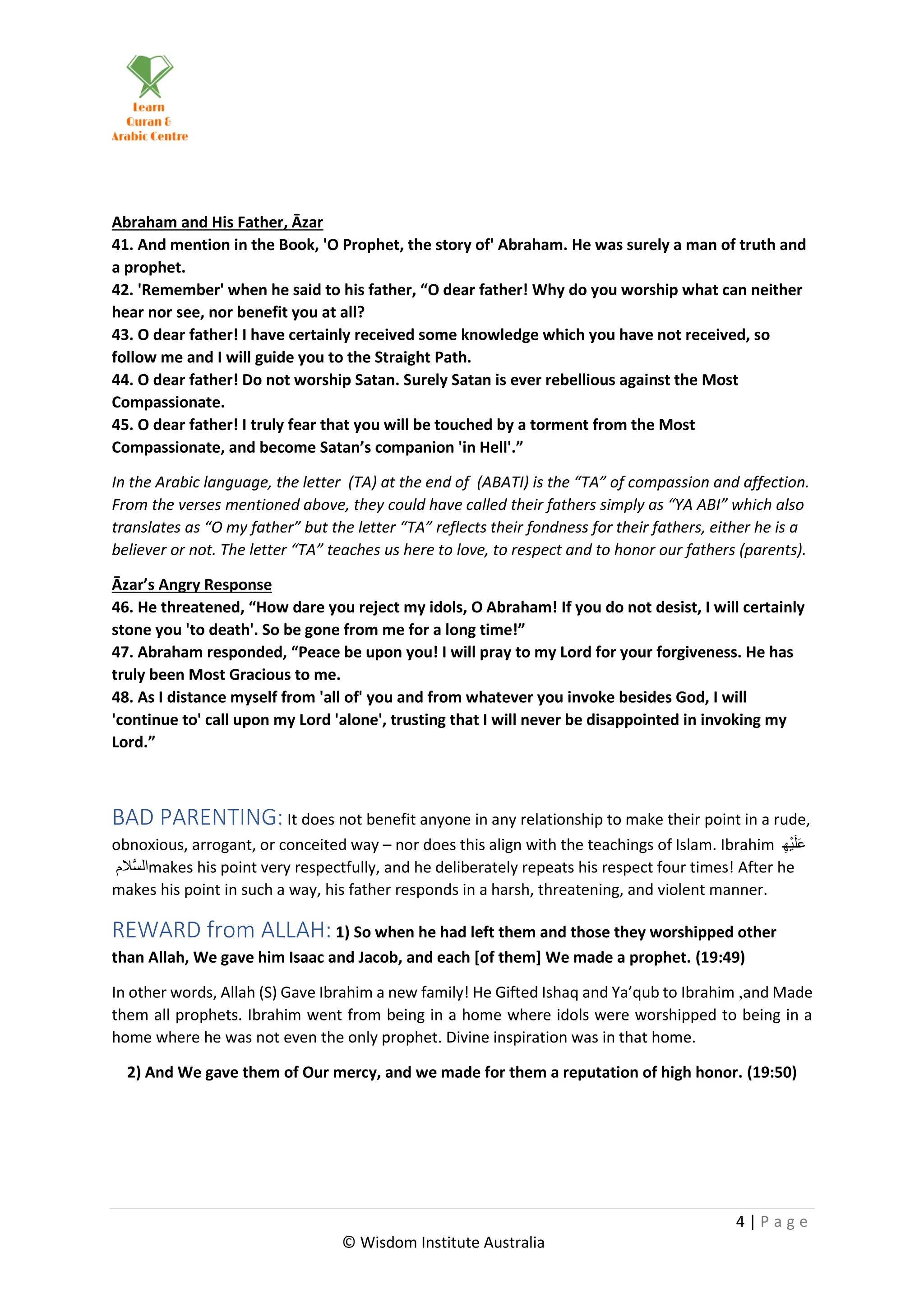 Gems of Surah Maryam Summerised Notes (Ch 19 of Quran) | PDF