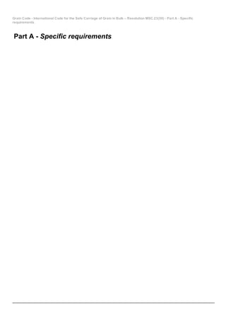 19-Grain Code - International Code for the Safe Carriage of Grain in ...