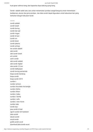 19 jasa sondir tanah di bali | PDF