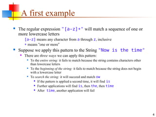 Expresiones regulares, sintaxis y programación en JAVA | PPT