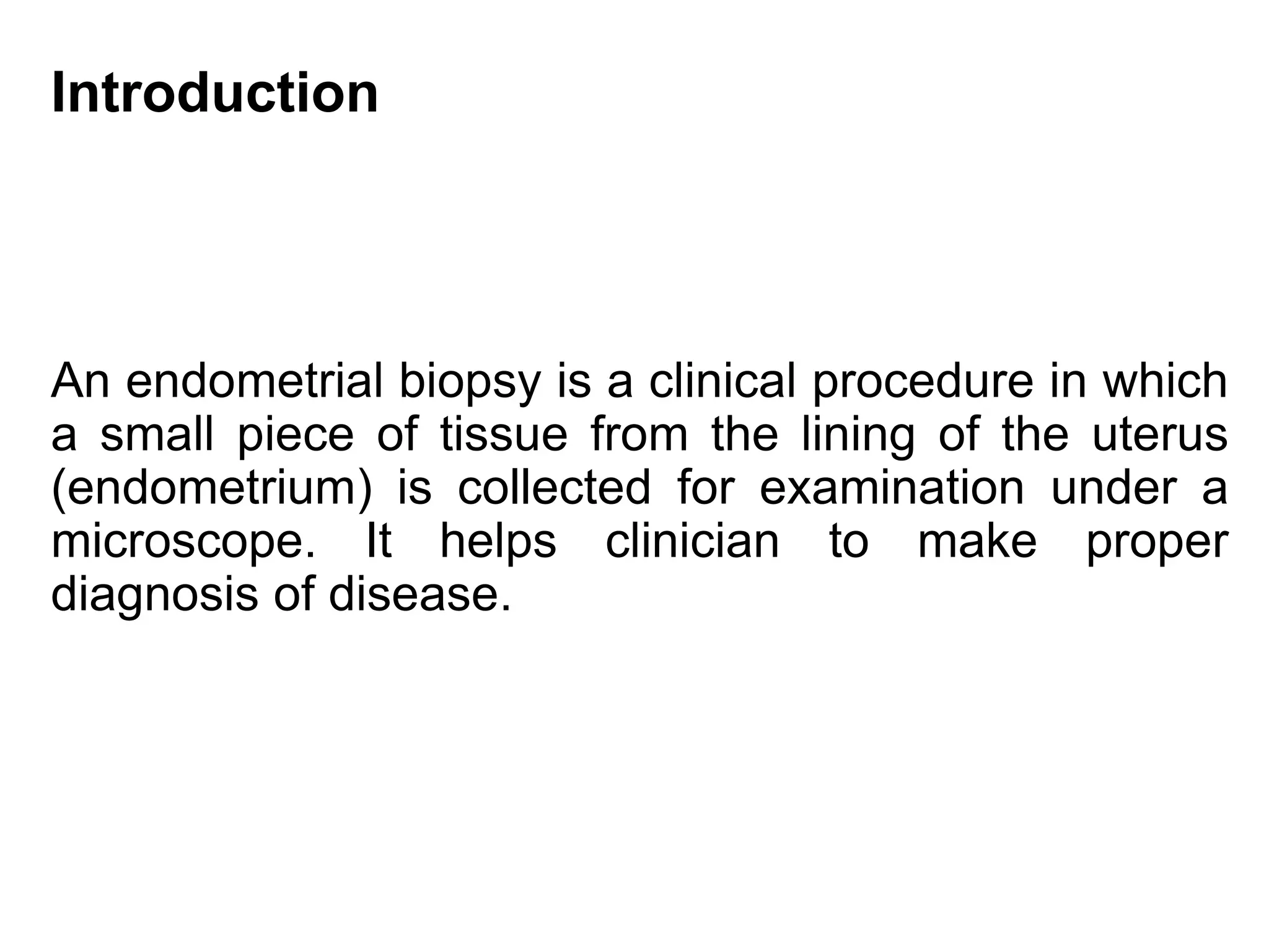 Technique of Taking Biopsy from Endometrium and Interpretation | PDF