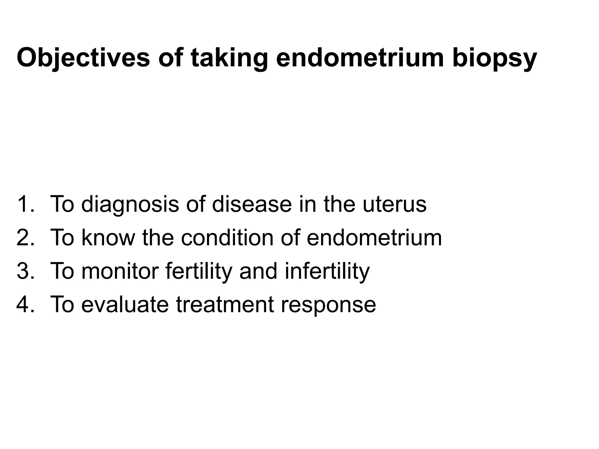 Technique of Taking Biopsy from Endometrium and Interpretation | PDF