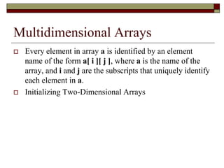 19-Lec - Multidimensional Arrays.ppt