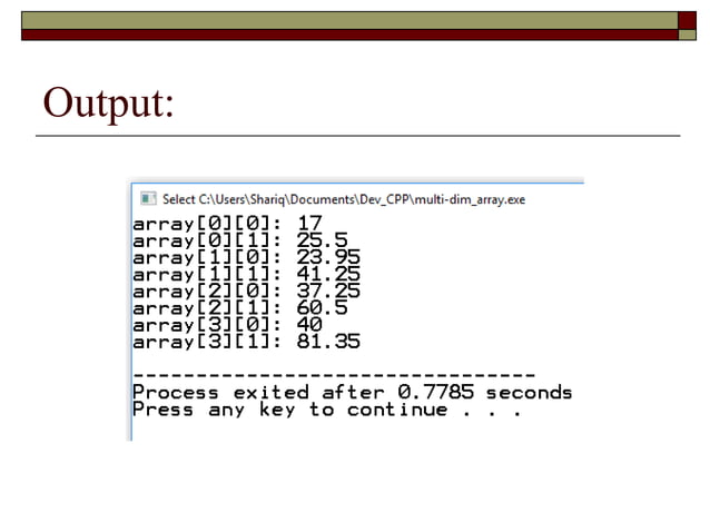 19-Lec - Multidimensional Arrays.ppt