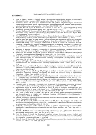 TRIAZOLOTHIADIAZOLES AS ANTIMICROBIAL AGENT: A SHORT RIVIEW | PDF