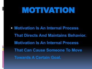 Motivation Needs & Drives | PPTX