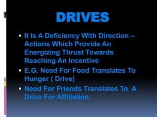 Motivation Needs & Drives | PPTX