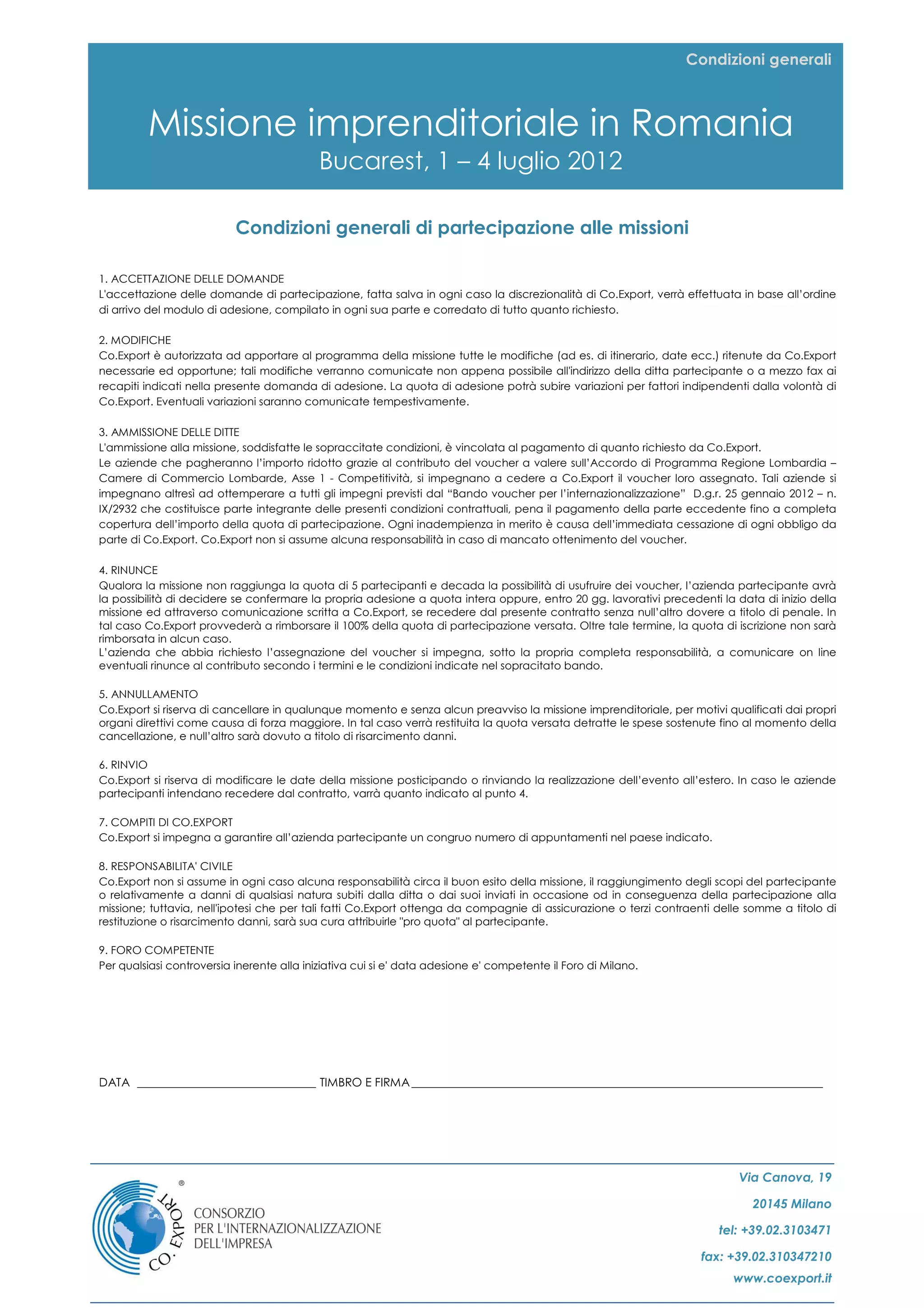 19 scheda-adesione-romania-luglio | PDF