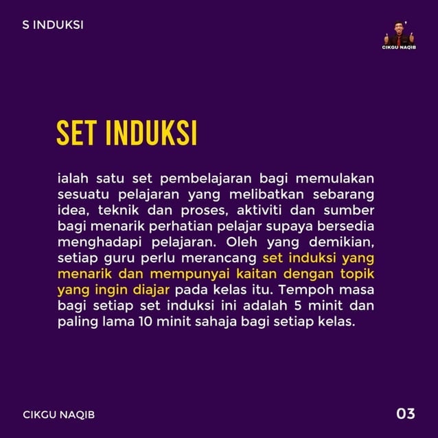 SET INDUKSI (Set Pembelajaran untuk memulakan PdP) | PDF