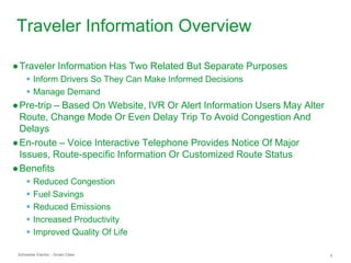 Know Before You Go, Traveler Information for Smart Cities | PPT