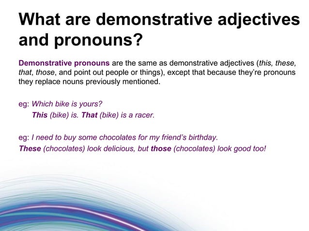 Foundations of Grammar 19: What are demonstrative adjectives and ...