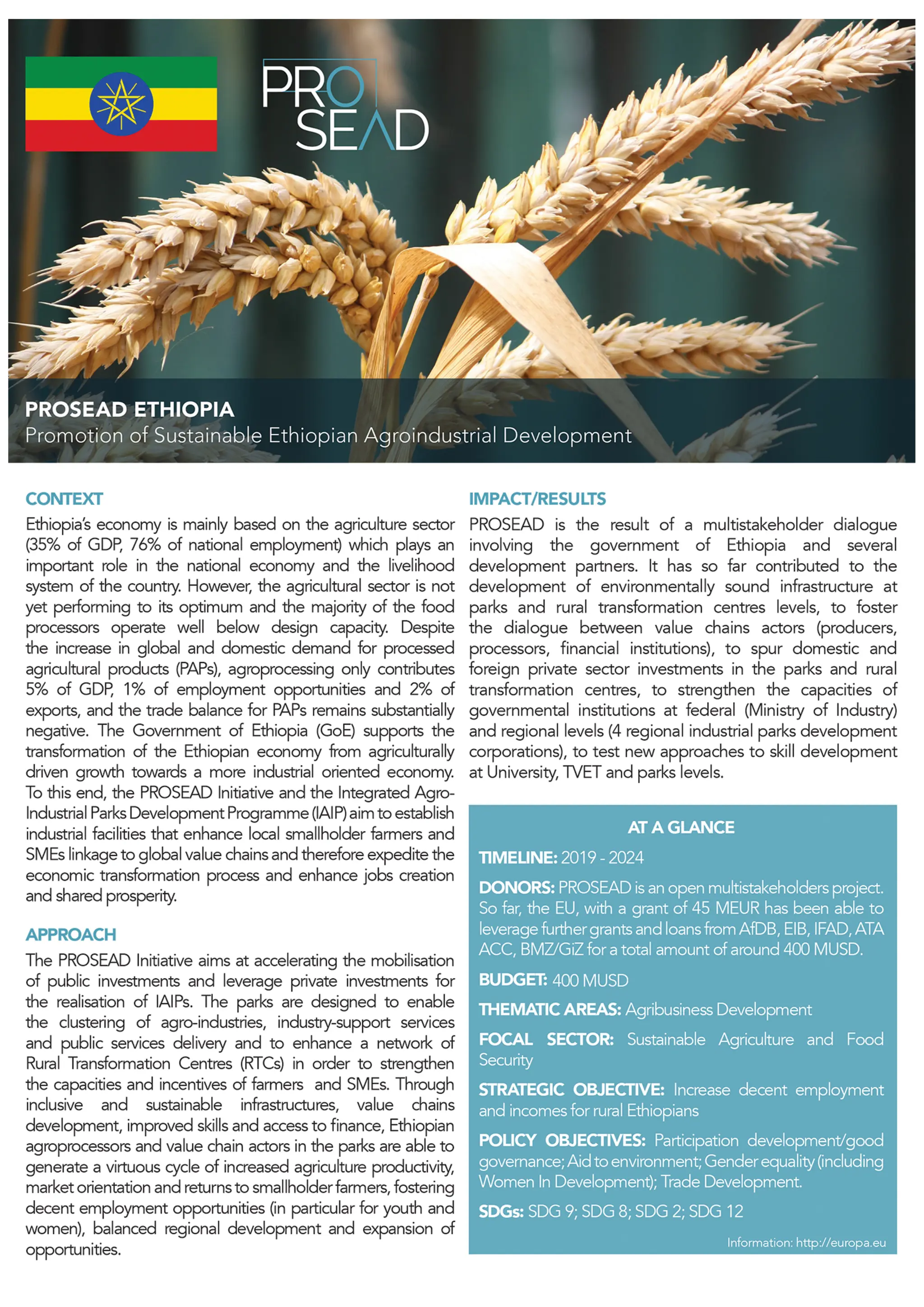 PROSEAD Ethiopia Factsheet | PDF