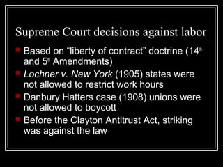 1900 1914 progressivism_labor | PPT