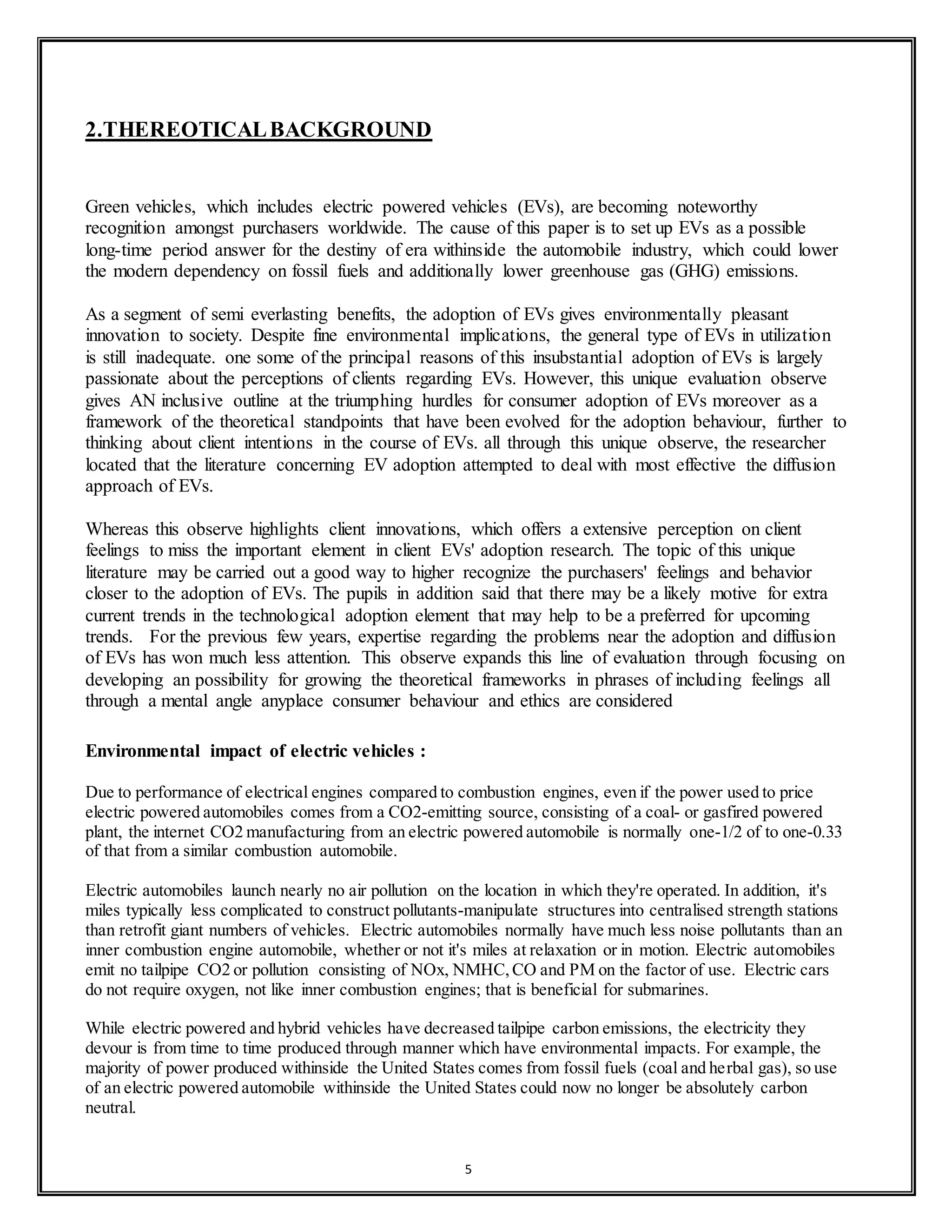 A study of consumer buying behaviour towards electric vehicles | DOCX