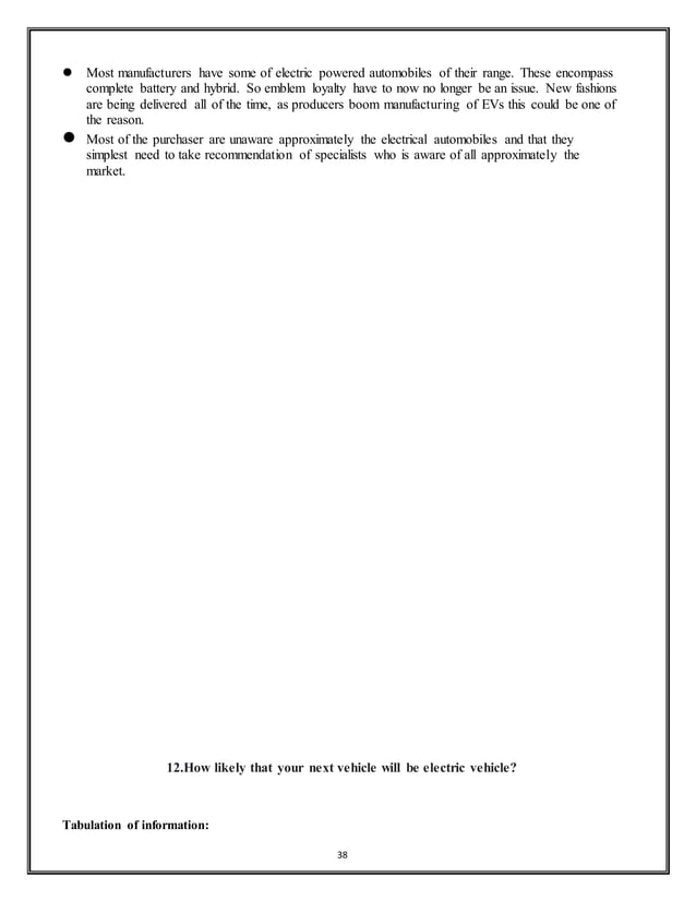 A study of consumer buying behaviour towards electric vehicles | DOCX