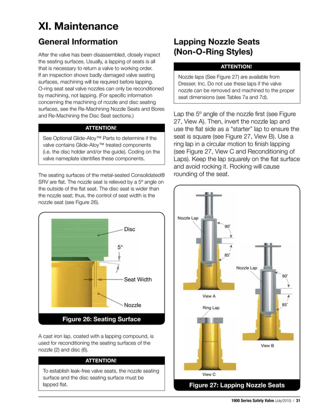 1900 maintenance manual consolidated pressure relief valves | PDF ...