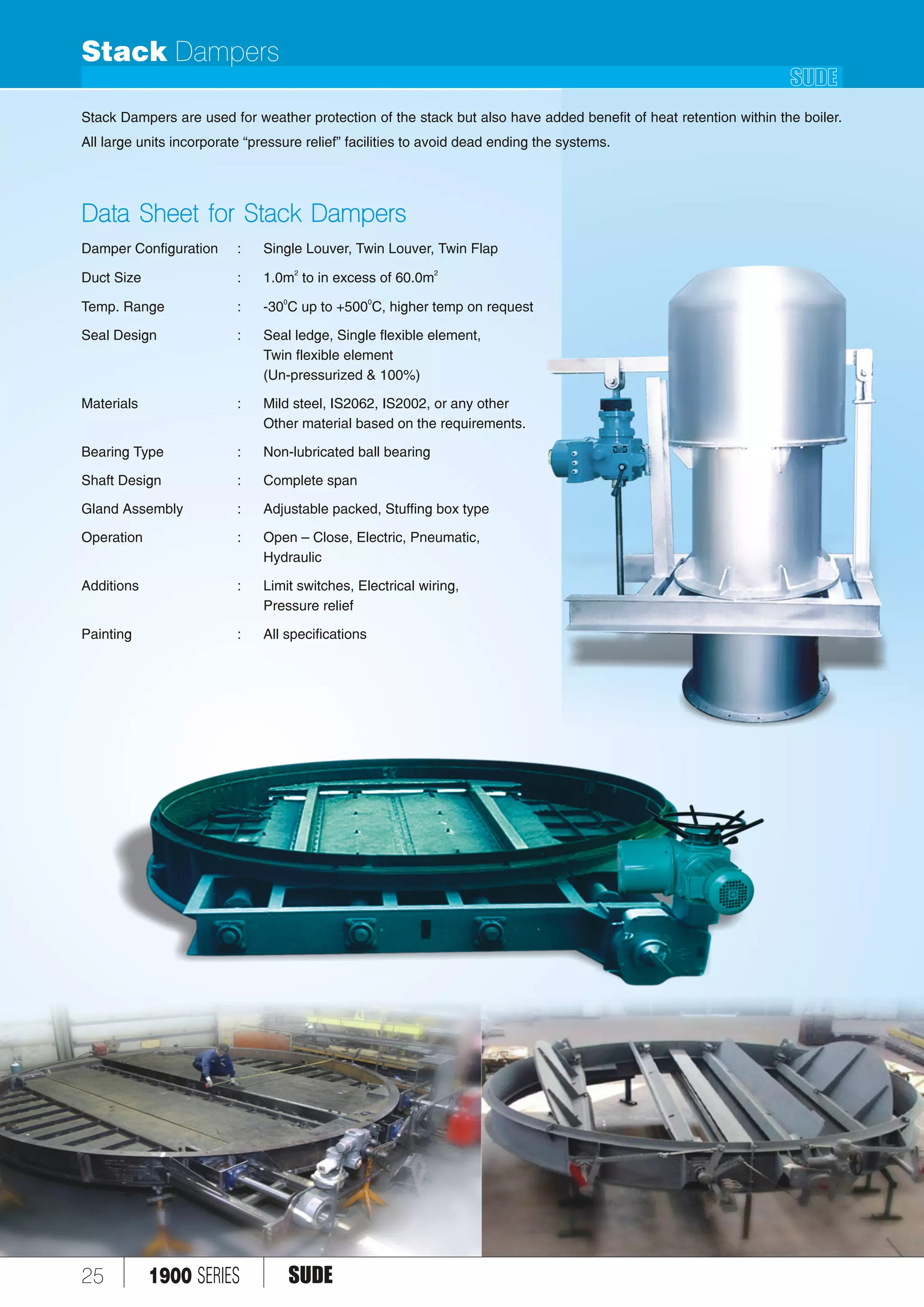 1900 series damper with electrical and pneumatic actuator | PDF