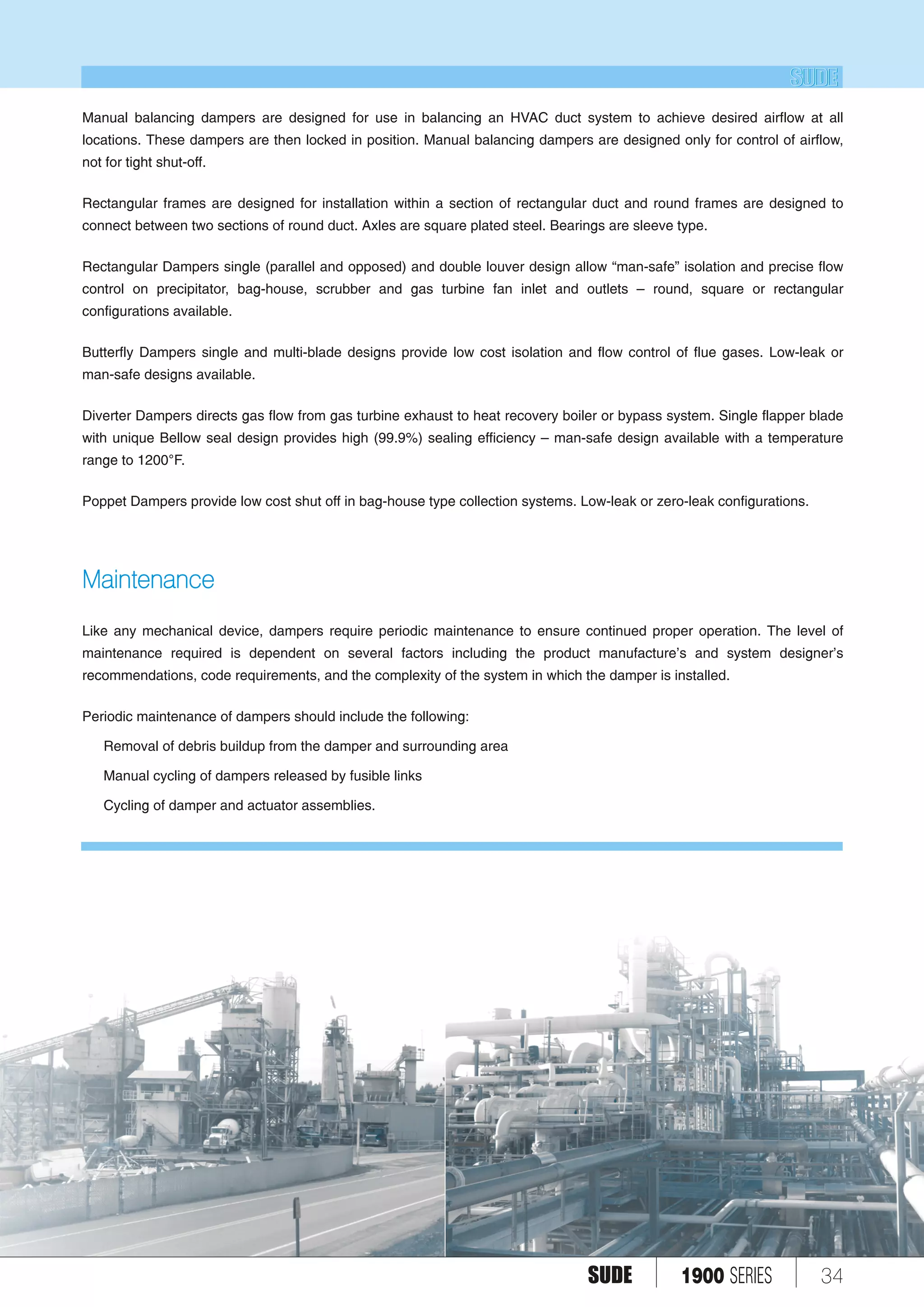 1900 series damper with electrical and pneumatic actuator | PDF