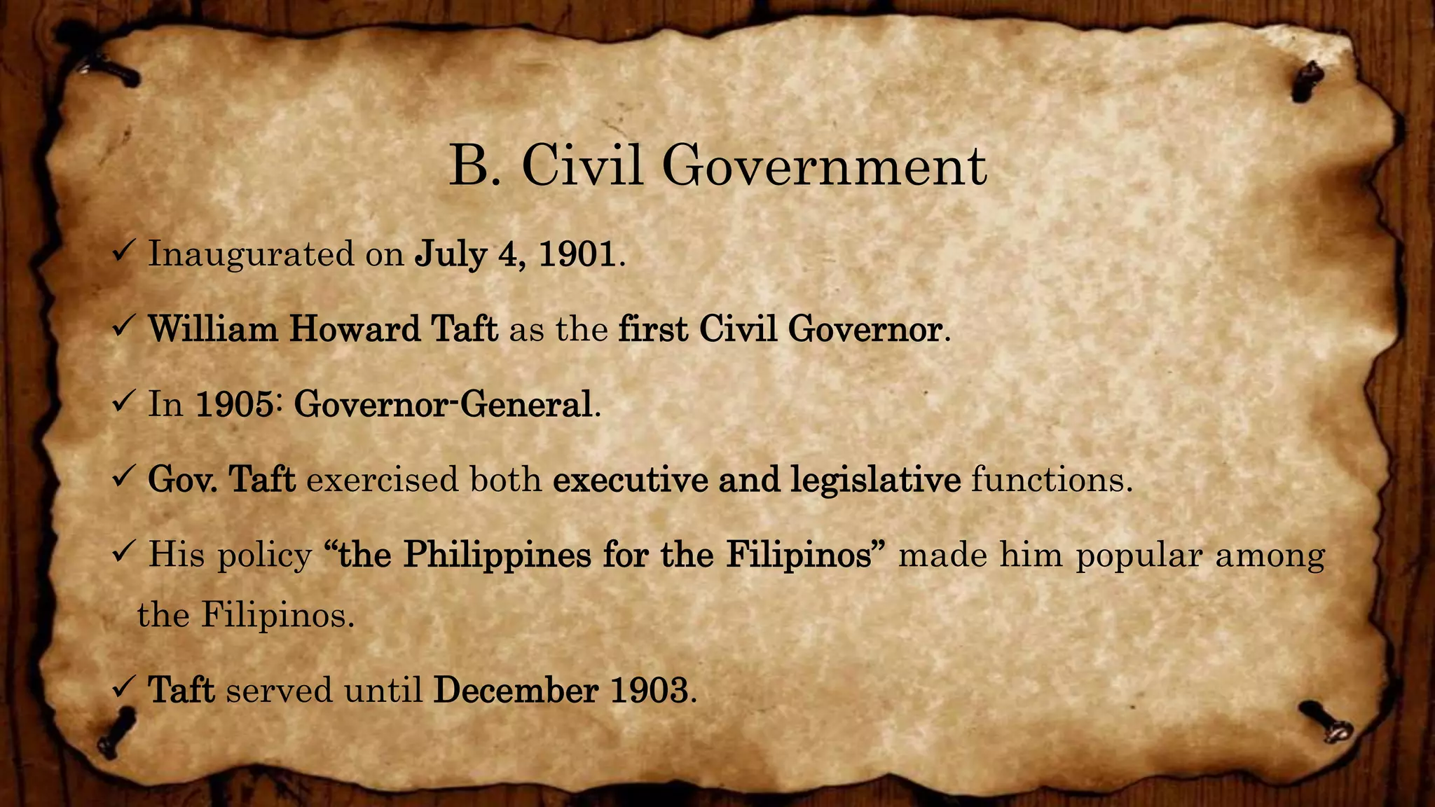 American Colonization Period in the Philippines (1901-1935) | PPTX