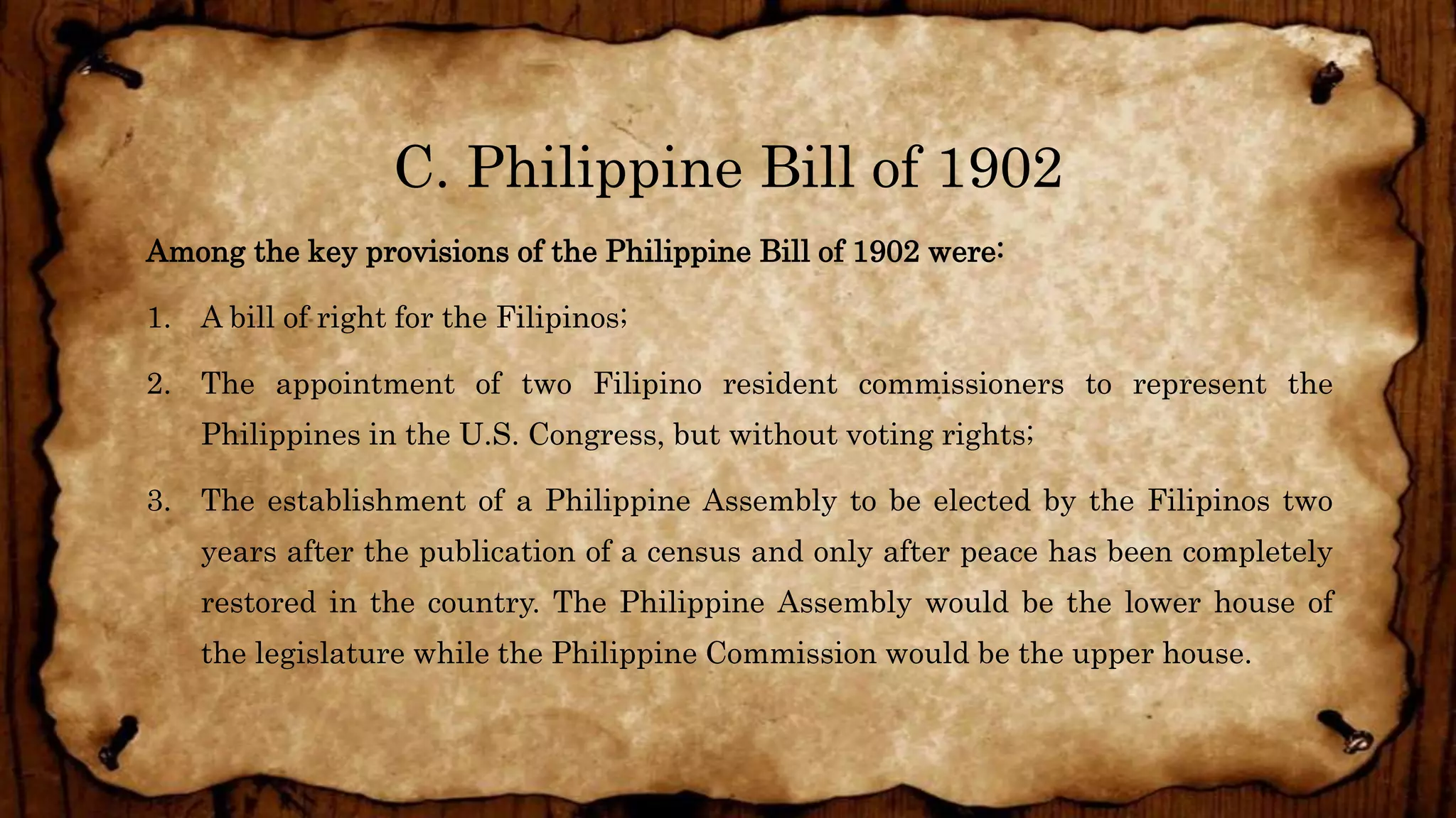 American Colonization Period in the Philippines (1901-1935) | PPTX