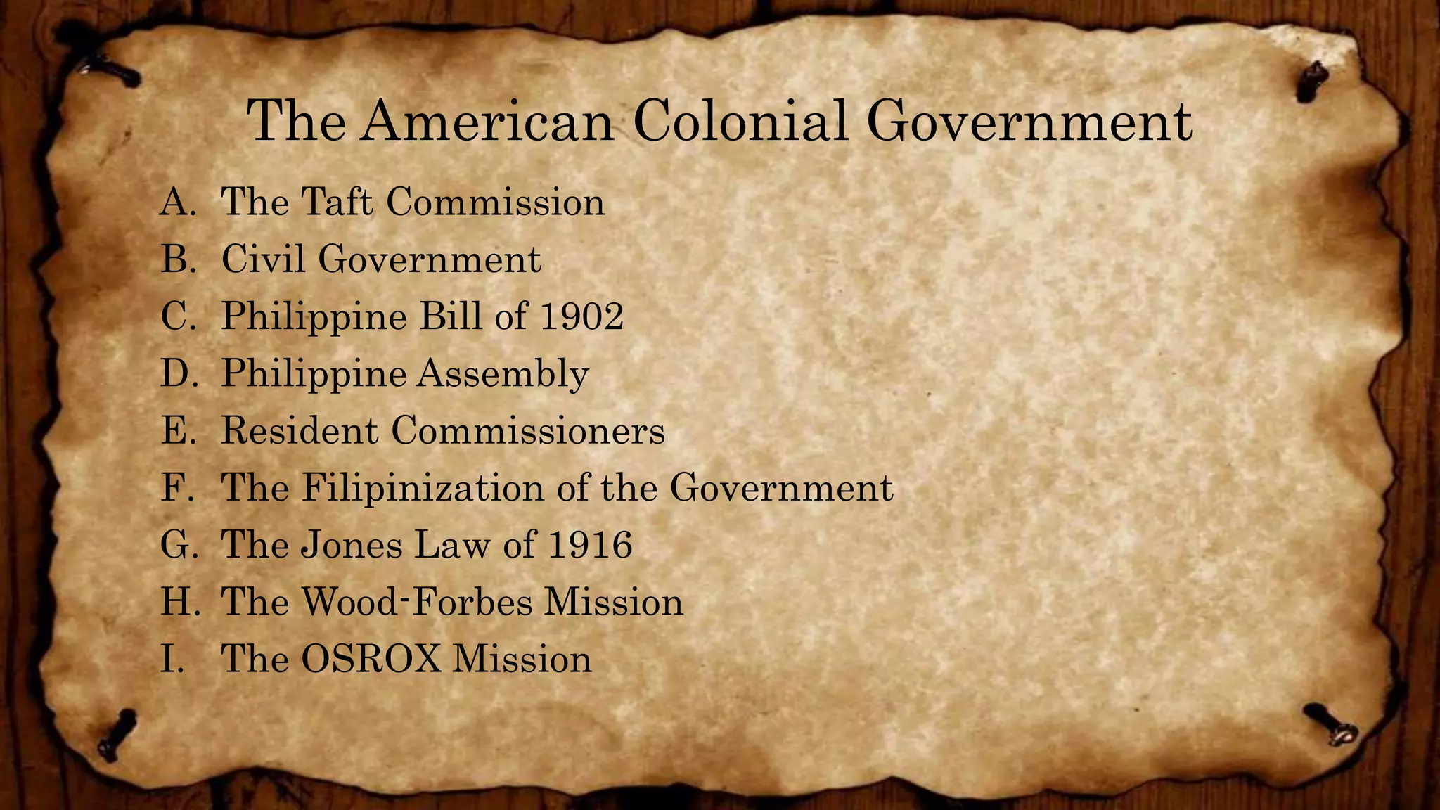 American Colonization Period in the Philippines (1901-1935) | PPTX